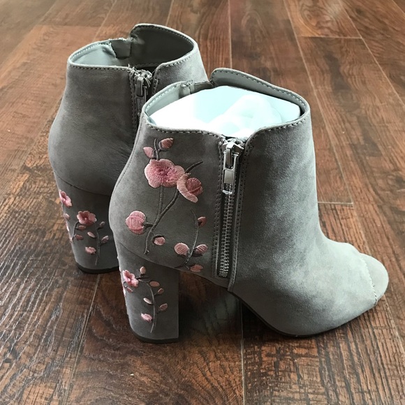 Candie's | Shoes | Candies Floral Peep Toe Ankle Boots | Poshmark